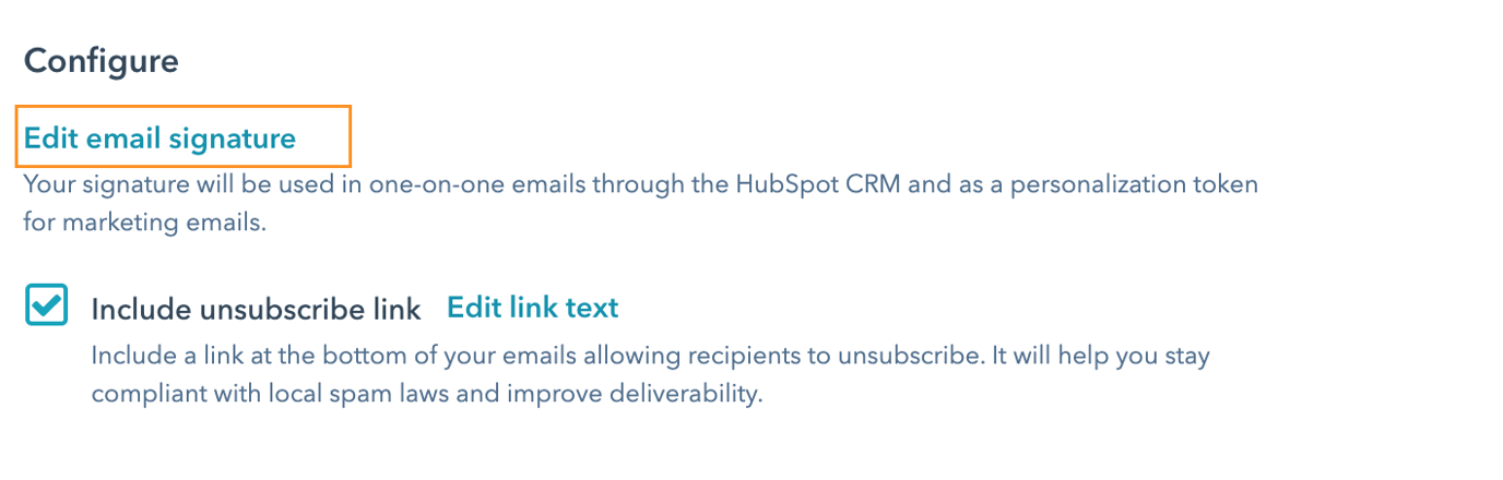 How do I set up or edit my HubSpot email signature?