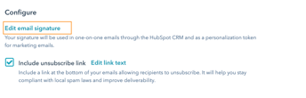 How do I set up or edit my HubSpot email signature?