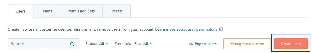 How do I manage user permissions in HubSpot?